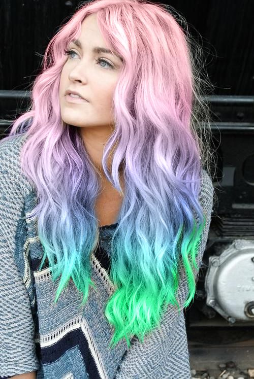 Rainbow hair: inspire-se na tendência dos cabelos coloridos como o arco ...